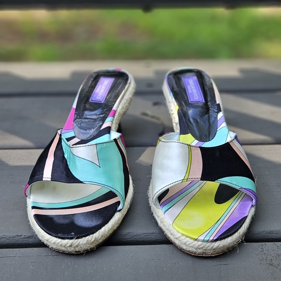 Emilio Pucci | Shoes | Vintage Silk Emilio Pucci Sandals | Poshmark